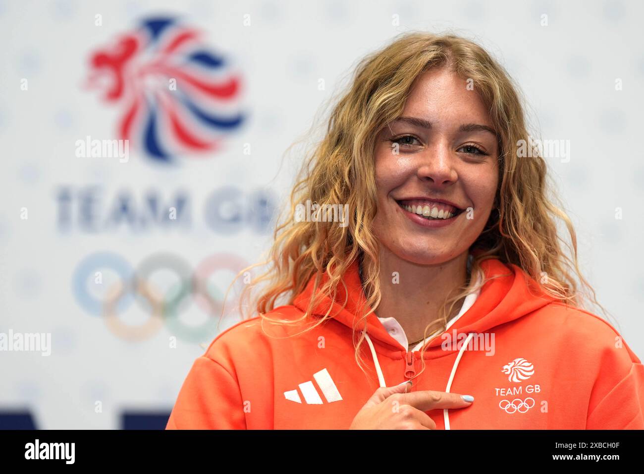 Eve Stewart lors d'une session de kitting Out Team GB avant les Jeux ...