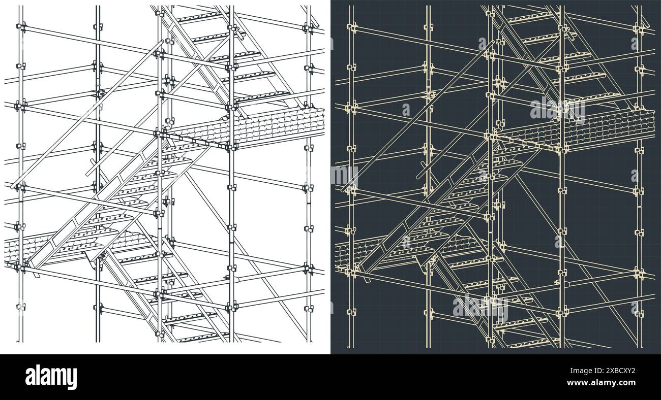Scaffold platform Banque d'images vectorielles - Alamy