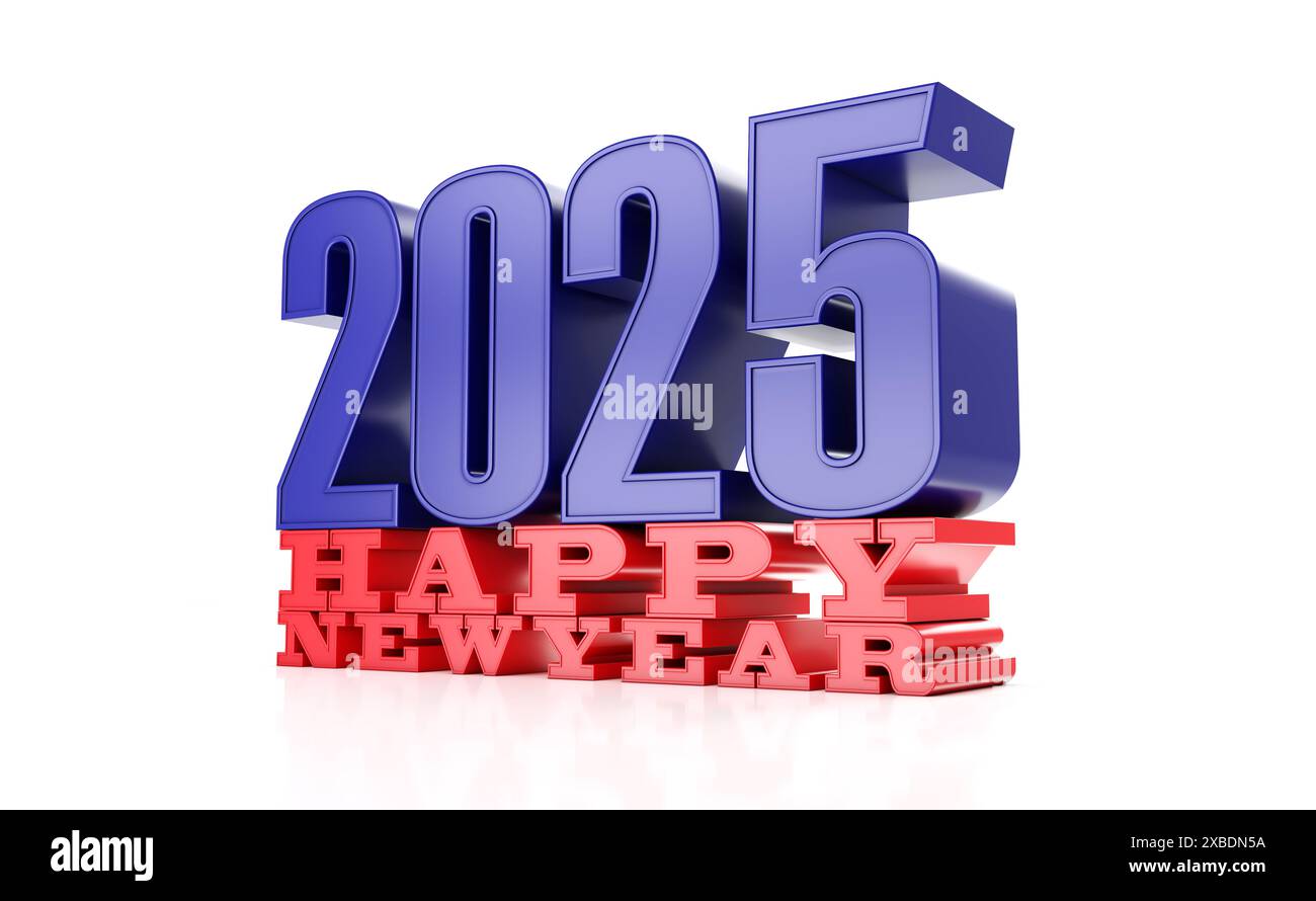 Nouvel an 2025 concept de design créatif - image 3D Rendered nouvel an ...