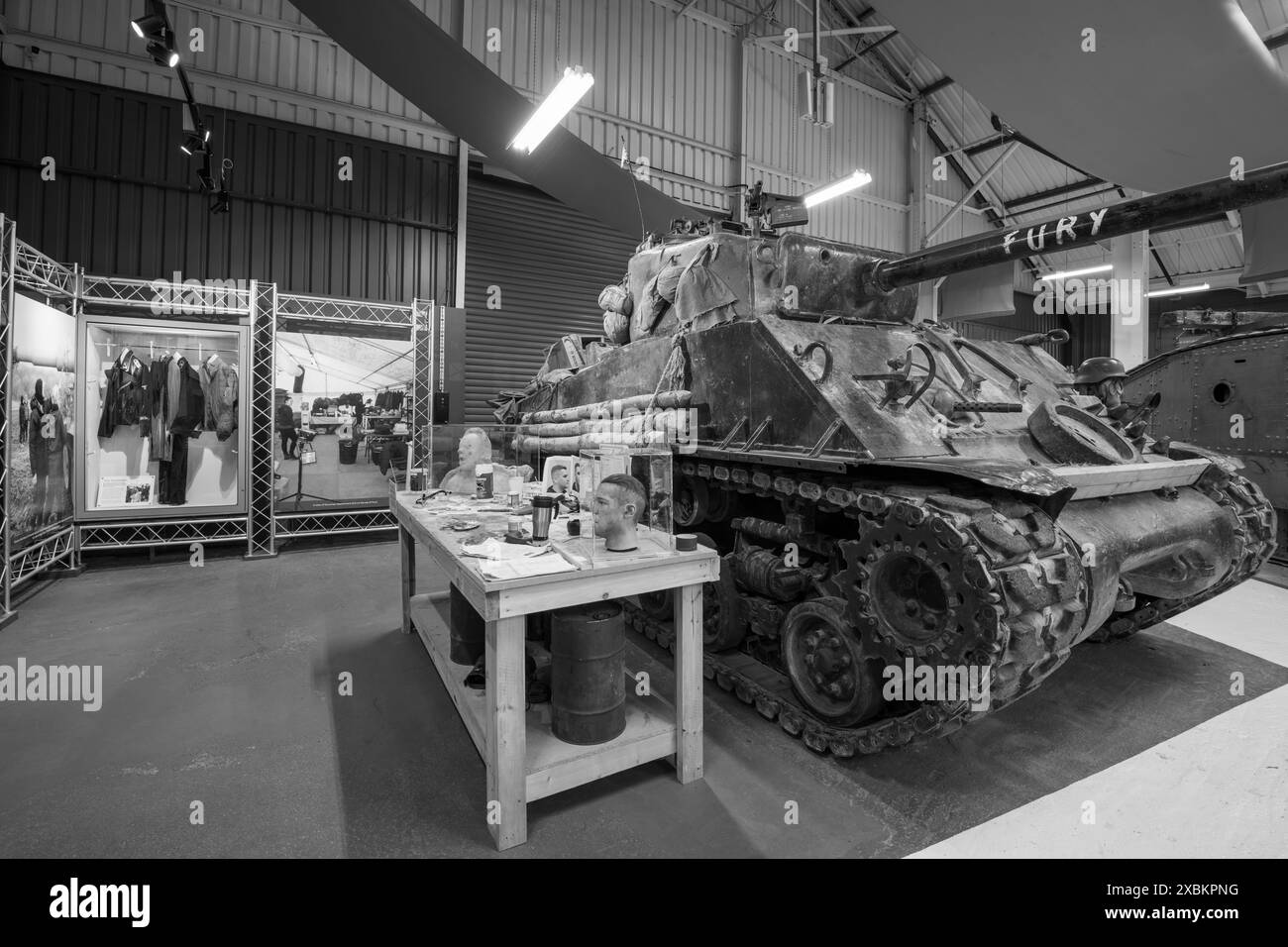 Bovington.Dorset.United Kingdom.February 25th 2024.le char Sherman M4A2 ...