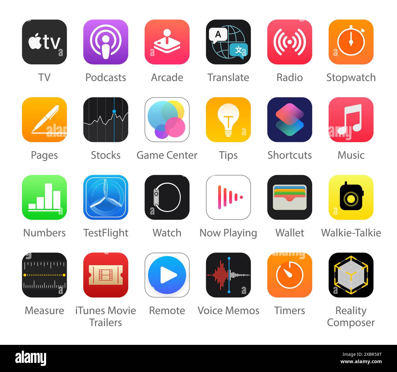 Logo radio apple Banque d'images détourées - Alamy