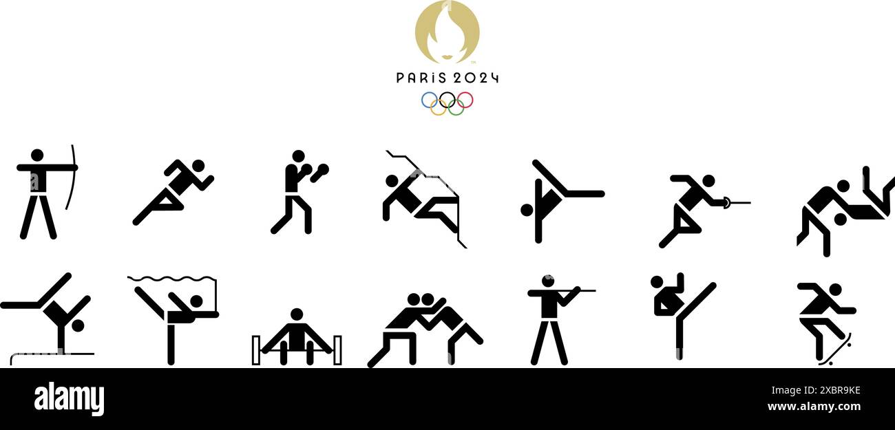 Logo paris 2024 Banque d'images vectorielles - Alamy