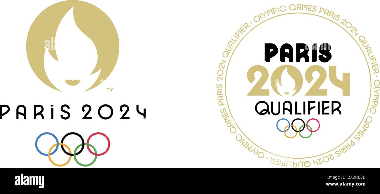 Jeux Olympiques et logos qualificatifs ensemble des Jeux Olympiques d ...