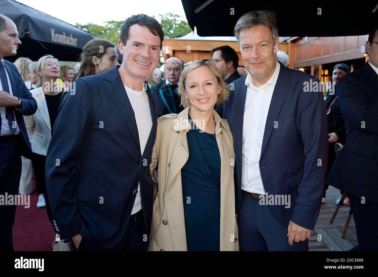 Björn Böhning, Nancy Böhning und Robert Habeck beim Fest der ...