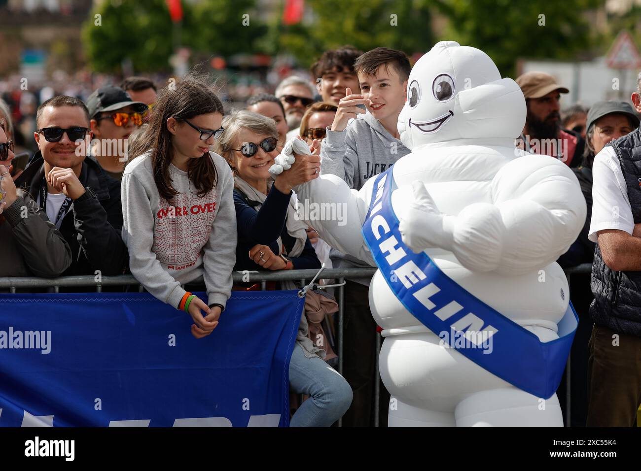 Le Mans, France. 14 juin 2024. Bibendum, Bonhomme Michelin, portrait ...