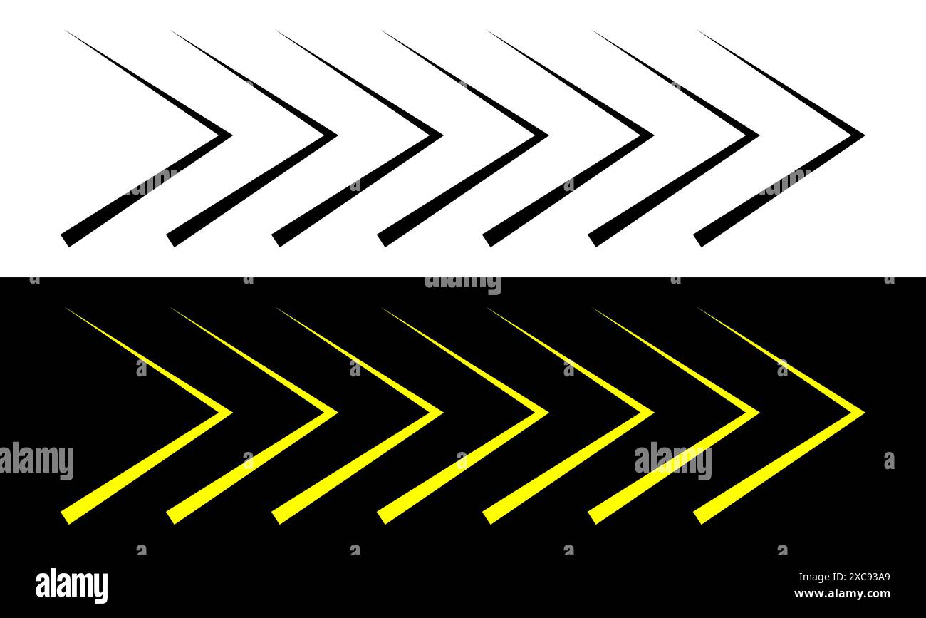 Symboles de flèche en chevrons. Illustration des icônes en chevrons ...