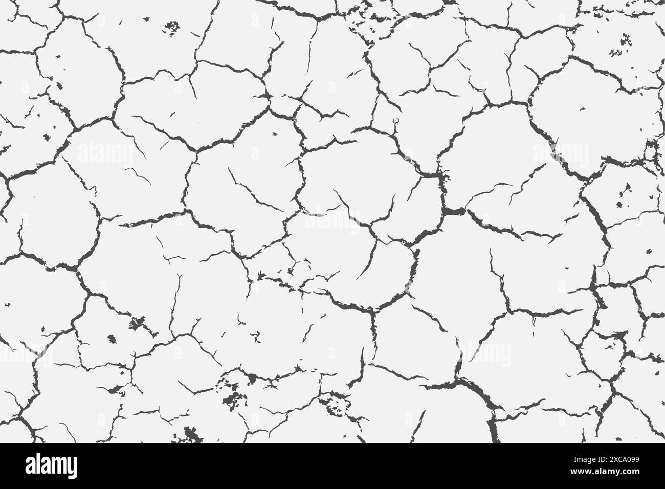 La texture des fissures est blanche et noire. Arrière-plan vectoriel ...