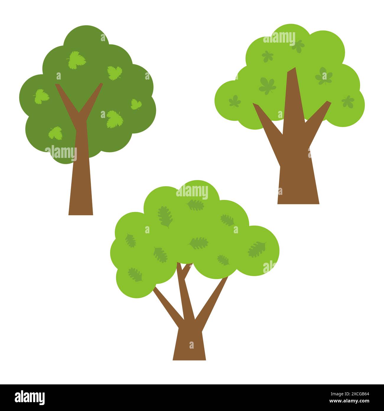 Symbole de l'herbe des arbres symbolique Banque d'images vectorielles - Alamy