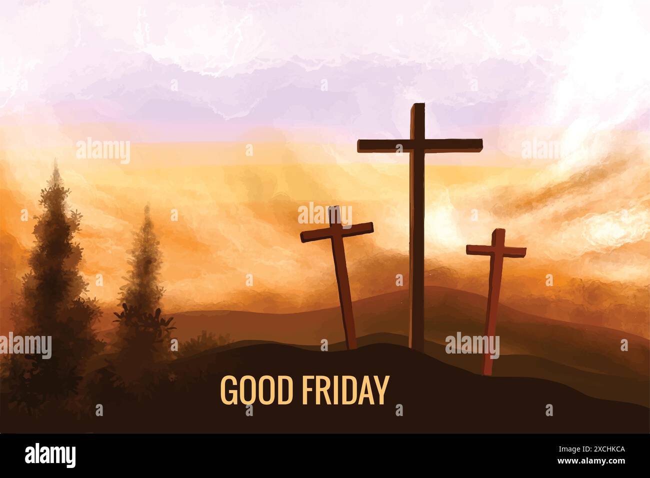Crucifixion scene Banque d'images vectorielles - Alamy