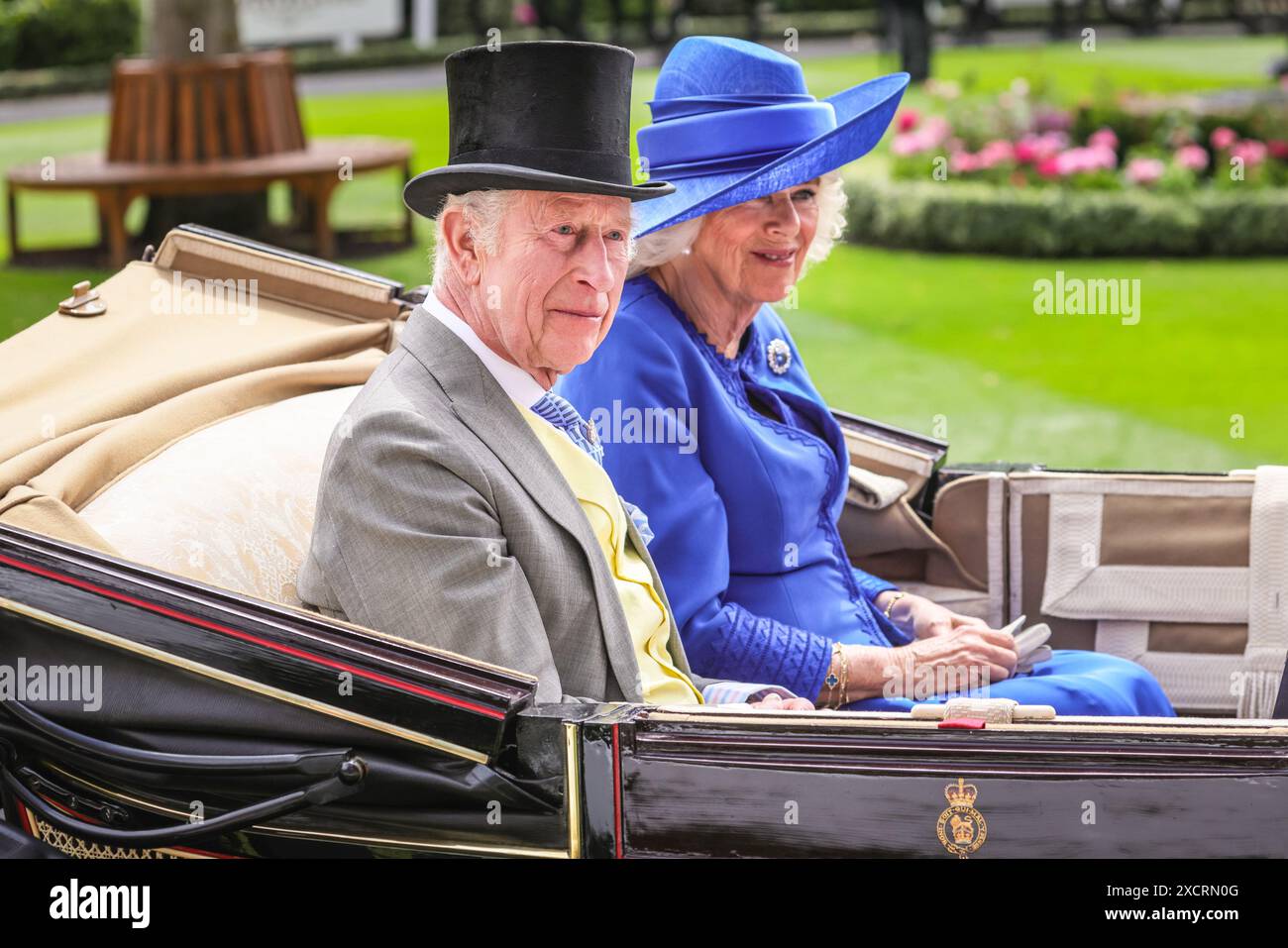 Ascot, Berkshire, Royaume-Uni. 18 juin 2024. Le roi Charles III et la ...