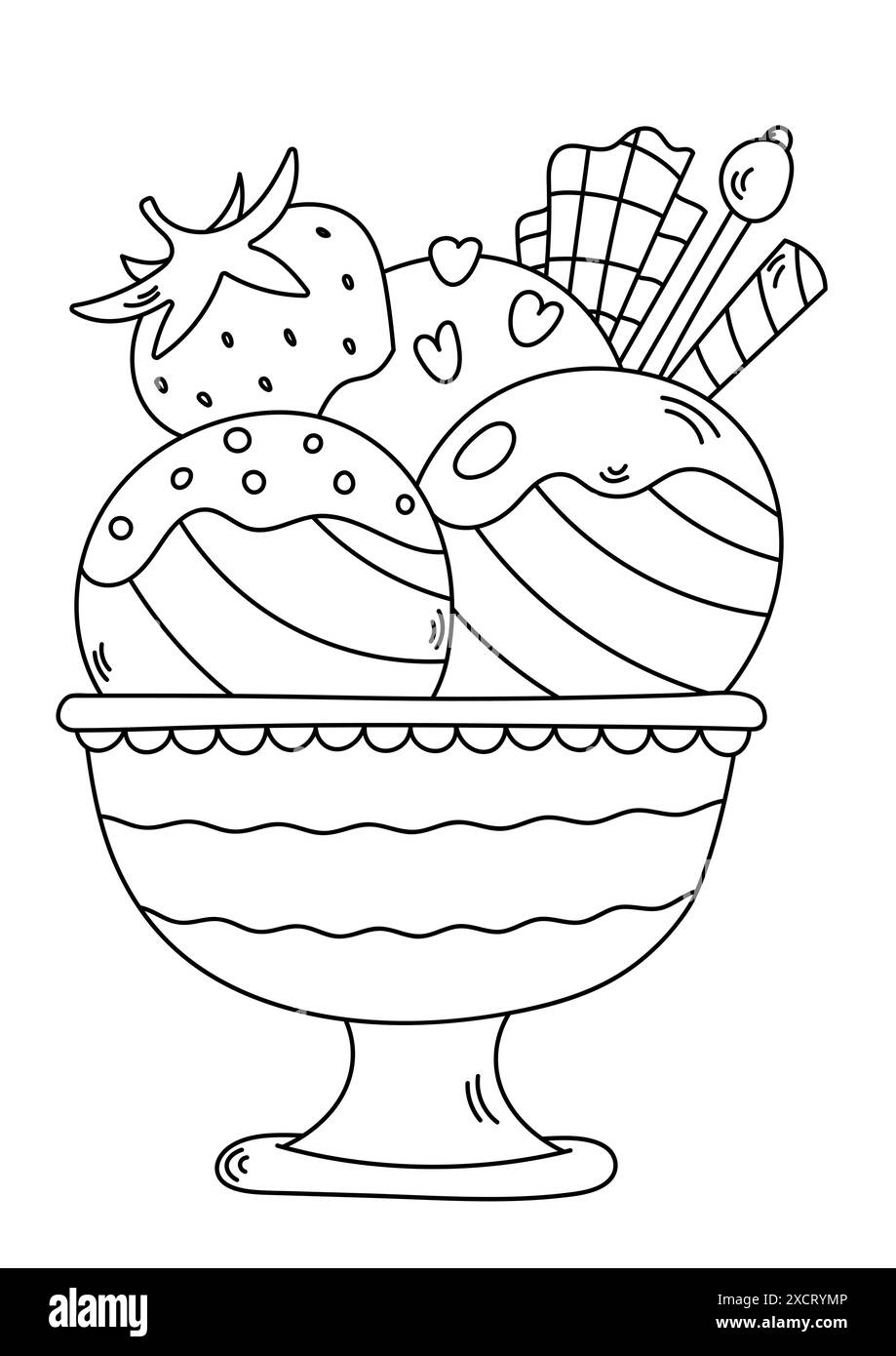 Sundae enfants Banque d'images noir et blanc - Alamy