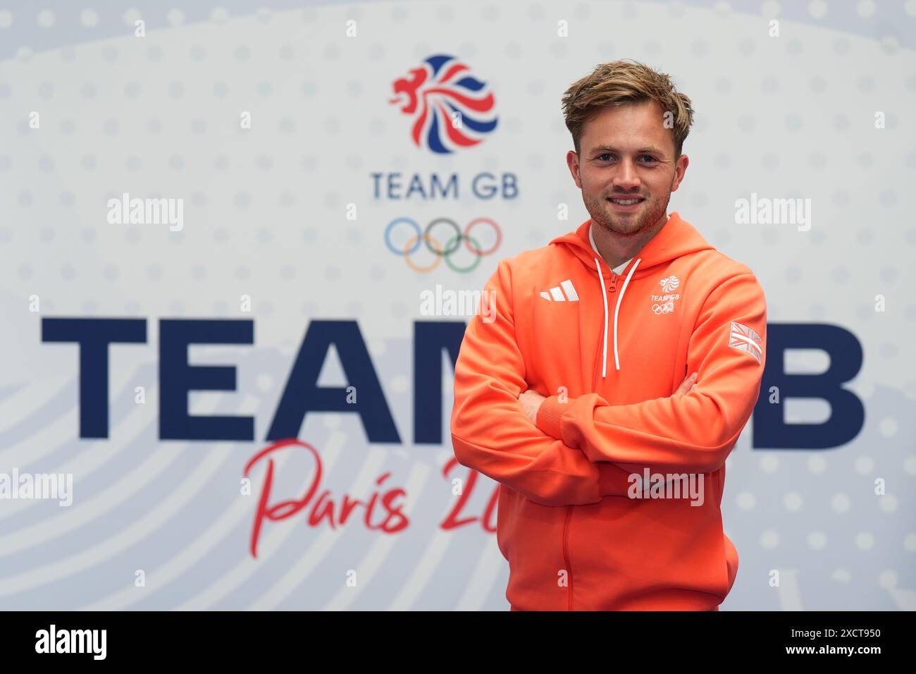 Zachary Wallace lors d'une session Team GB Kitting Out pour les Jeux ...