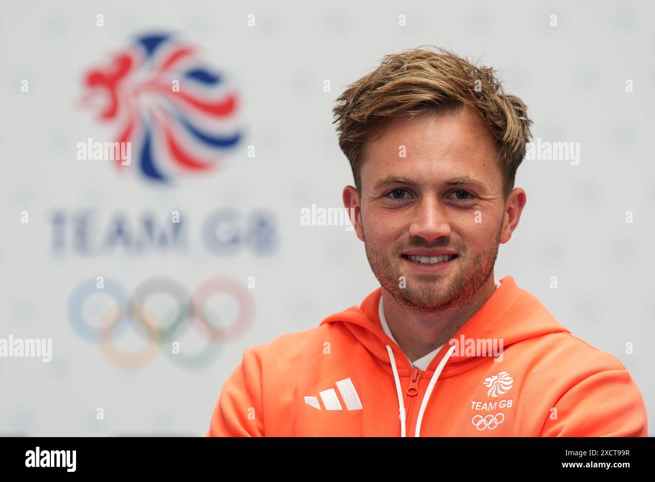 Zachary Wallace lors d'une session Team GB Kitting Out pour les Jeux ...