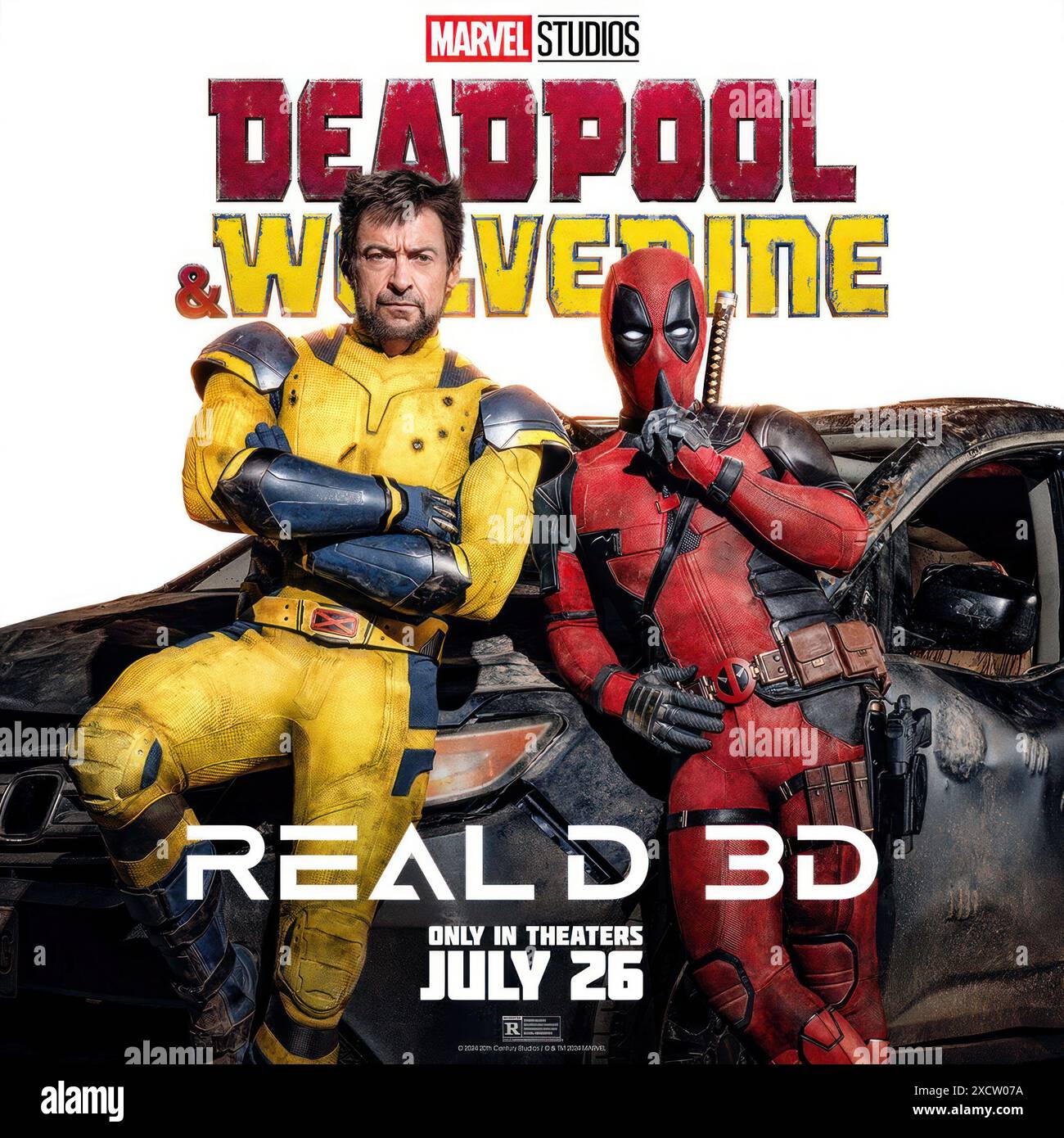 DEADPOOL & WOLVERINE, (alias DEADPOOL AND WOLVERINE, alias DEADPOOL 3), affiche 3D US RealD, de ...