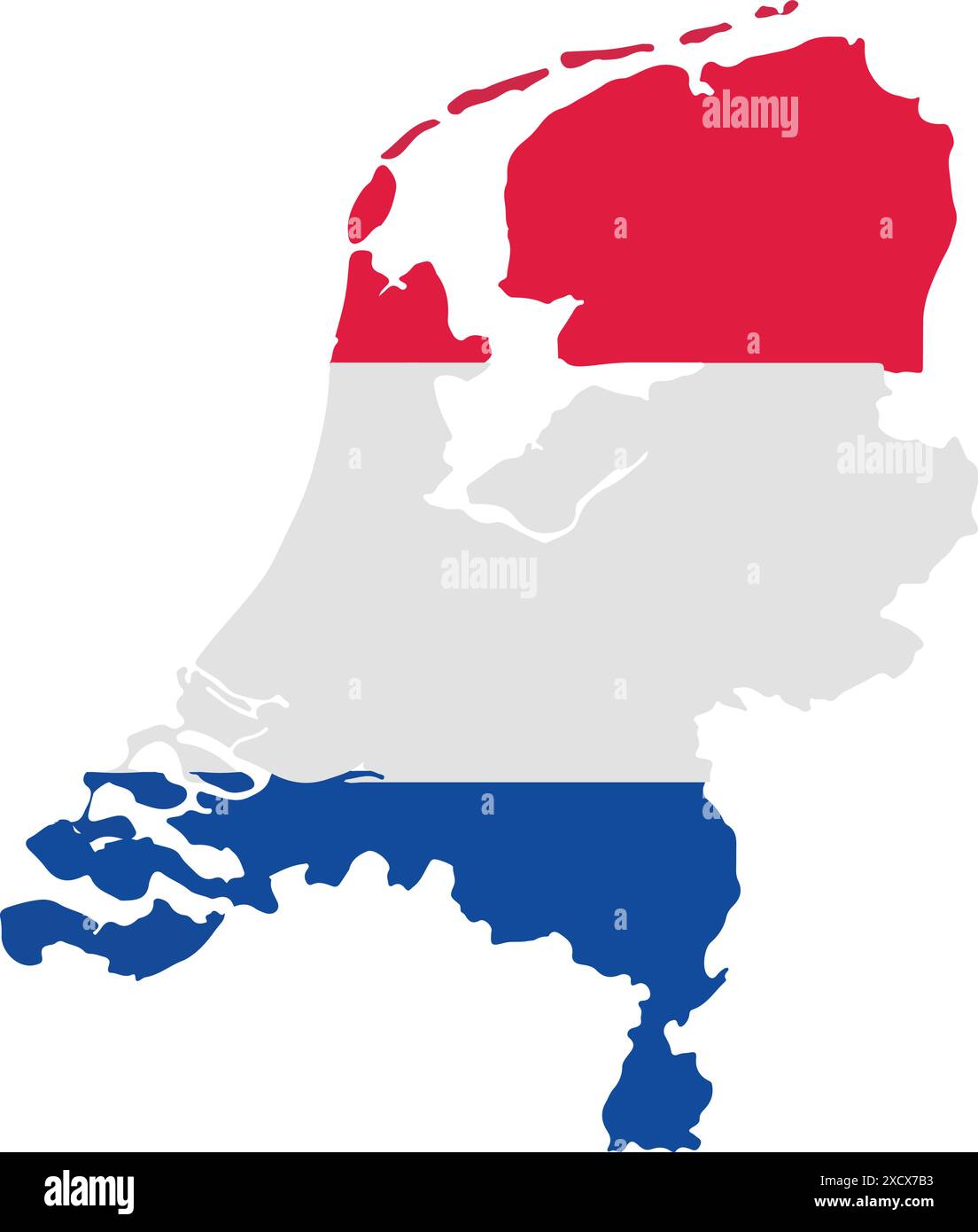 Une illustration de la carte du drapeau des pays-Bas, mélangeant le ...