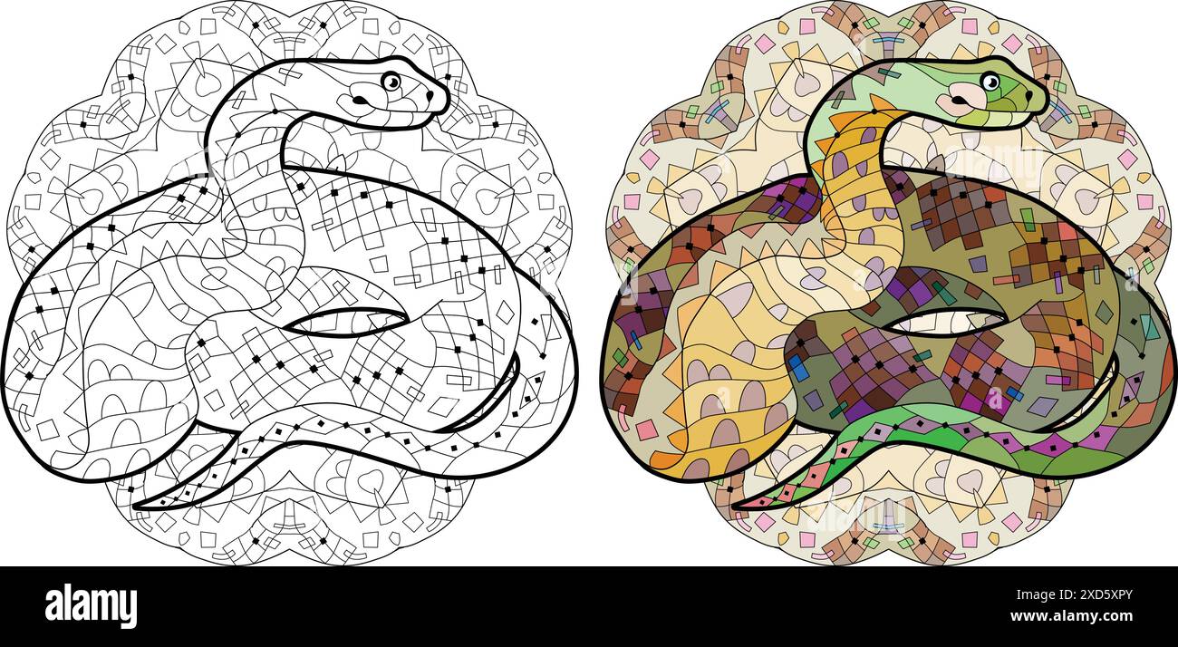Dibujo de cobra para colorear imprimible Banque de photographies et d ...