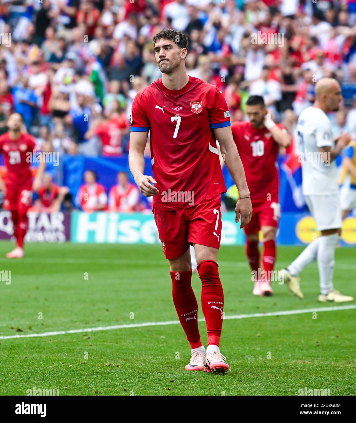 Dusan Vlahovic Serbia wirkt enttaeuscht, UEFA EURO 2024 - Group C ...