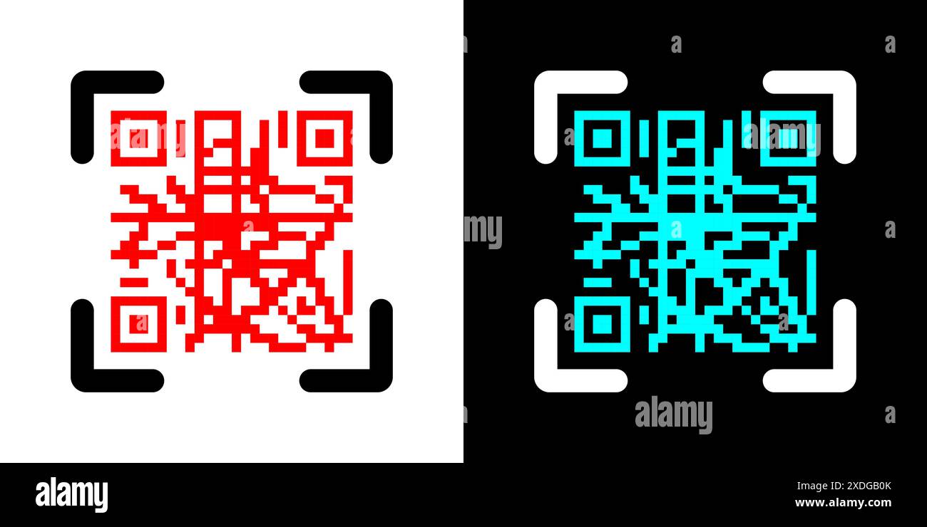 Scanning qr codes Banque d'images vectorielles - Alamy