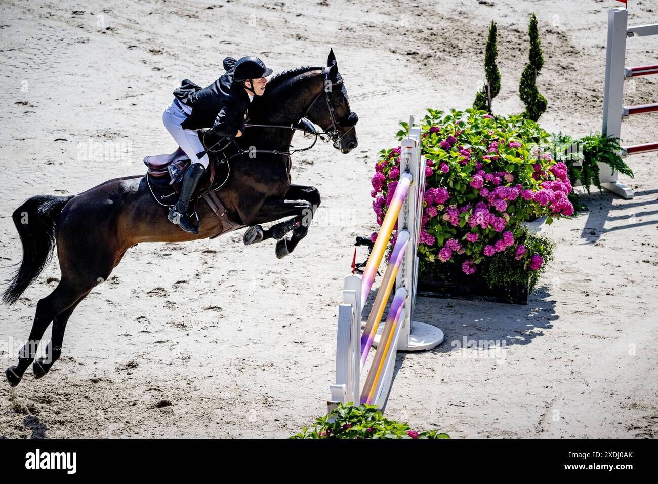ROTTERDAM -Maikel van der Vleuten en action lors du grand prix à O ...