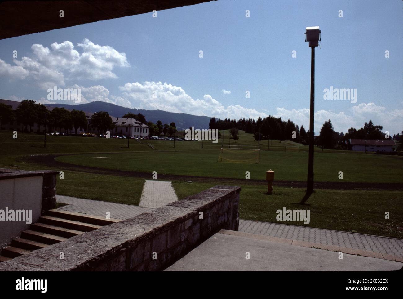Bad Toelz, Allemagne. 6/1990. Flint Kaserne. Le Schutzstaffel (SS). Bad ...