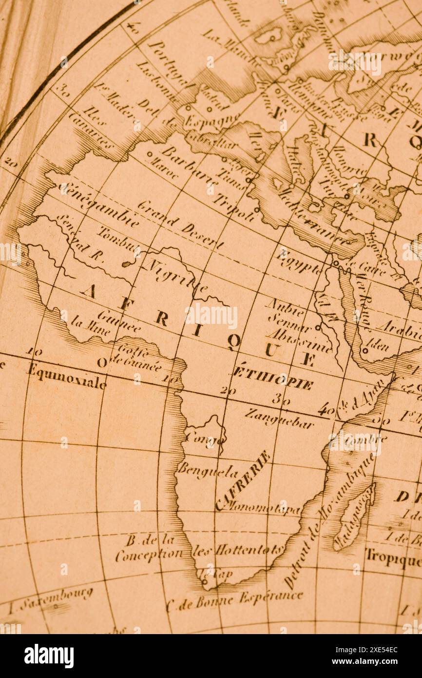 Carte de l'afrique rétro Banque de photographies et d’images à haute ...
