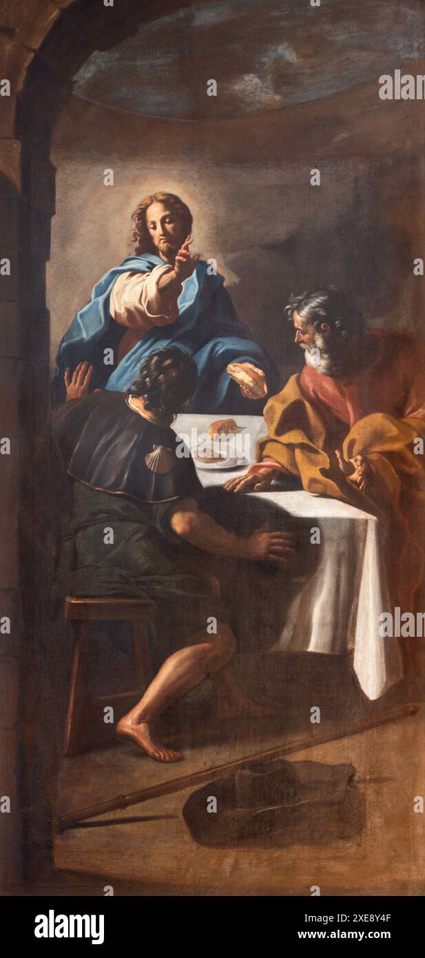 ASSISE, ITALIE - 17 MAI 2024 : la peinture de Jésus et des disciples d ...