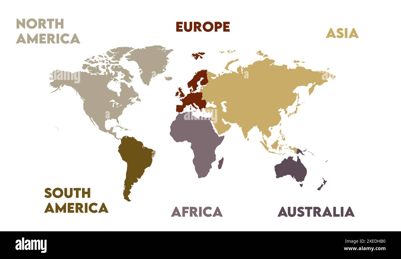 Carte du monde en surbrillance, image de carte du monde, isolé sur fond ...