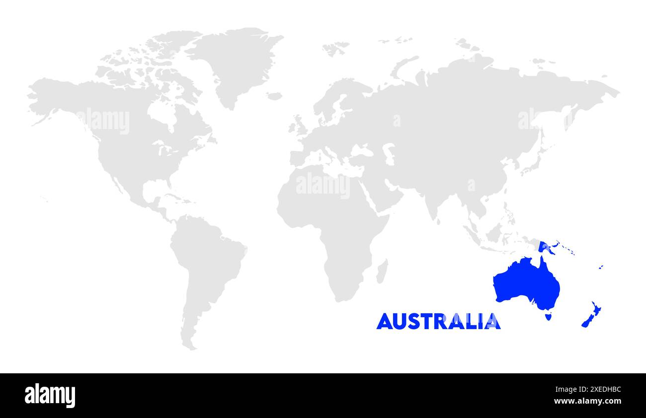 Mapa político de australia Banque d'images vectorielles - Alamy