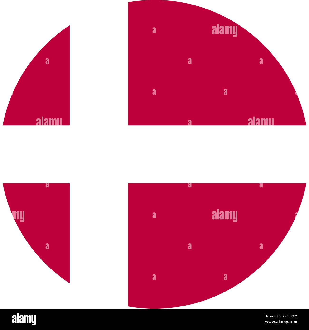 DENMARK Flag in circle illustration vectorielle, couleur officielle ...