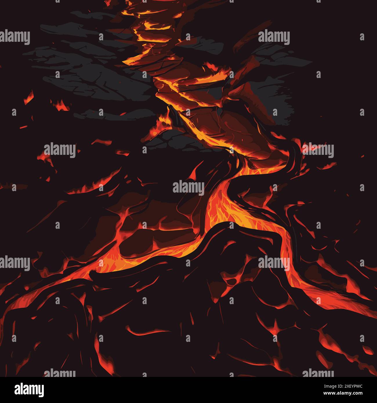 Roche volcanique rouge Banque d'images vectorielles - Alamy