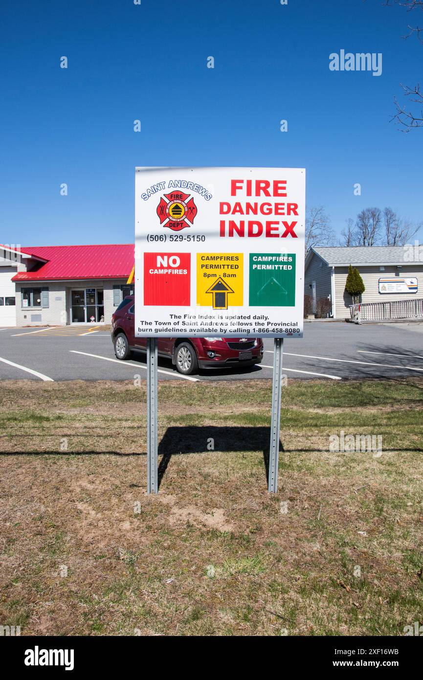 Panneau d'index de danger d'incendie à la caserne de pompiers Sir James ...