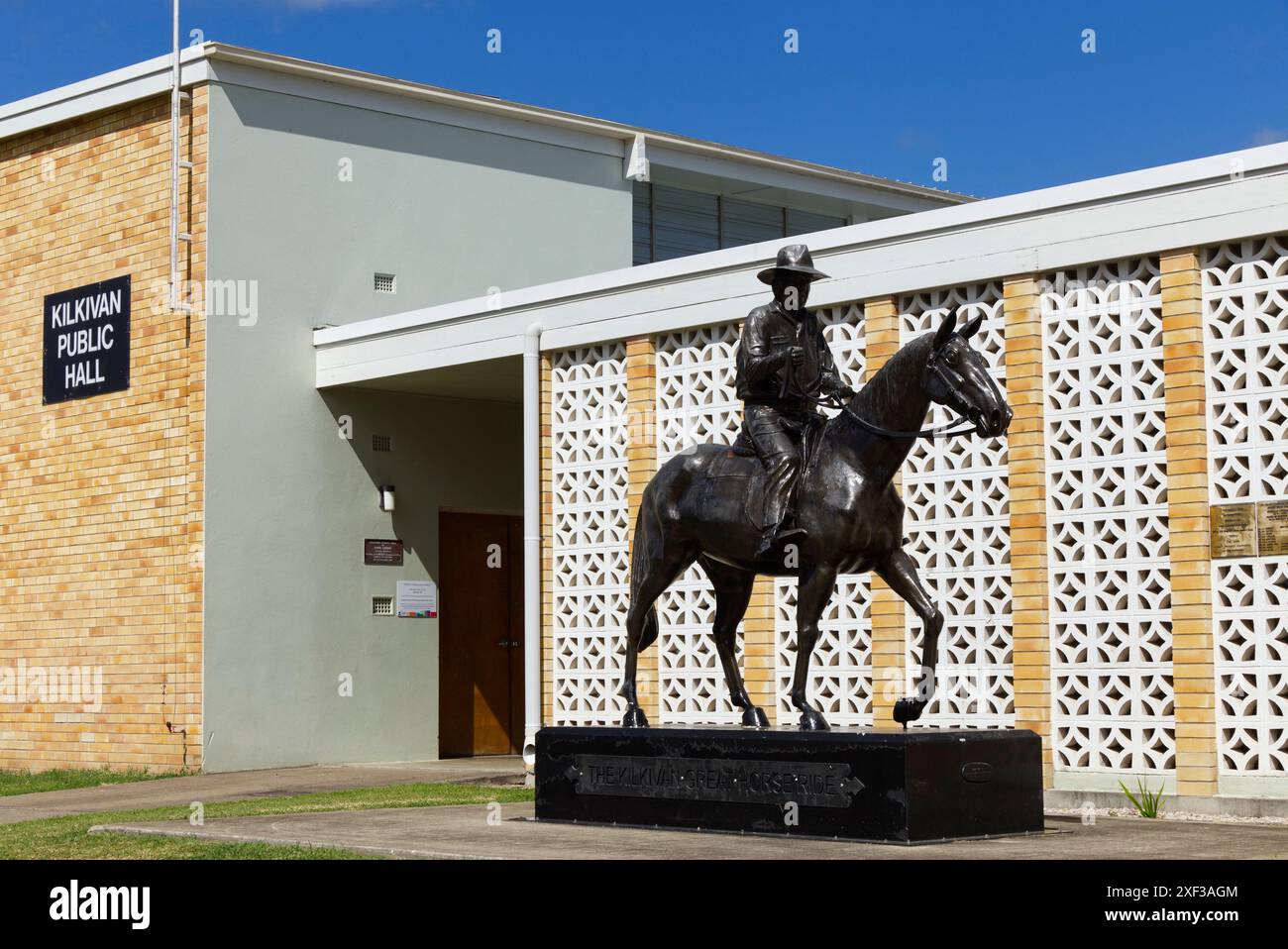 La statue de cavalier de Kilkivan, Queensland, Australie est une ...