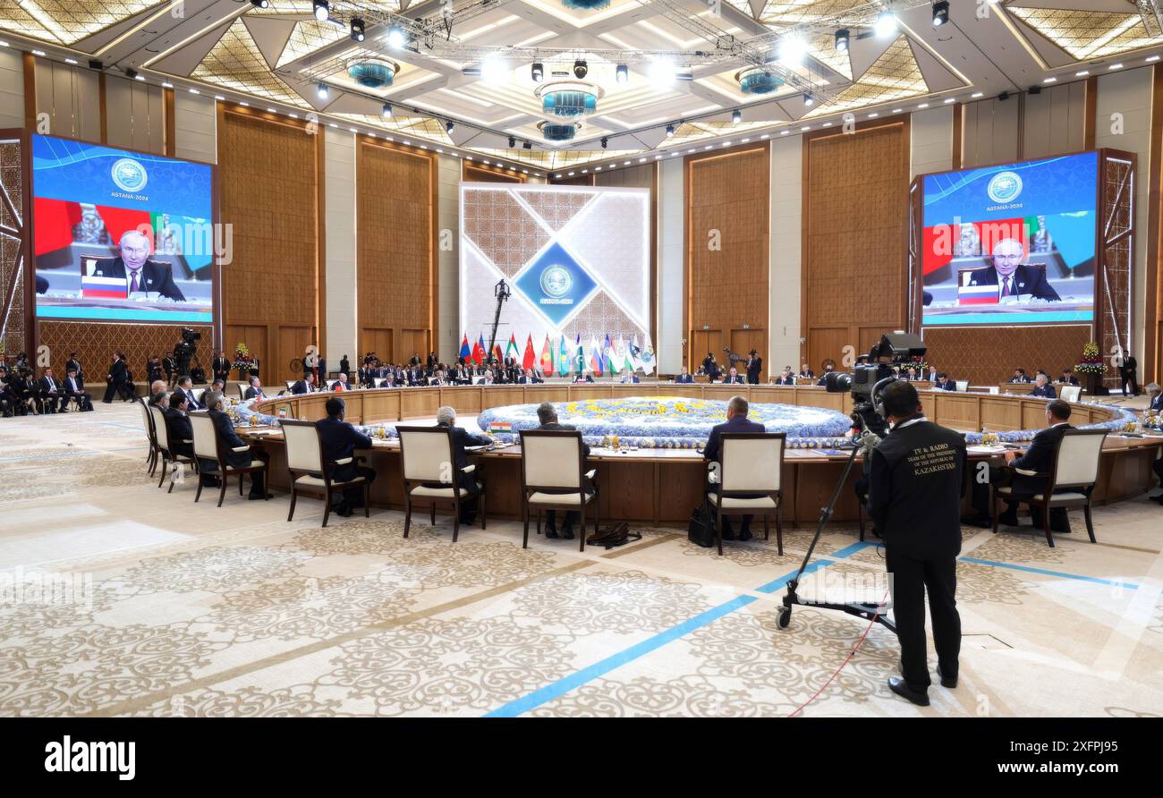 Astana, Kazakhstan. 04 juillet 2024. Le Président russe Vladimir ...