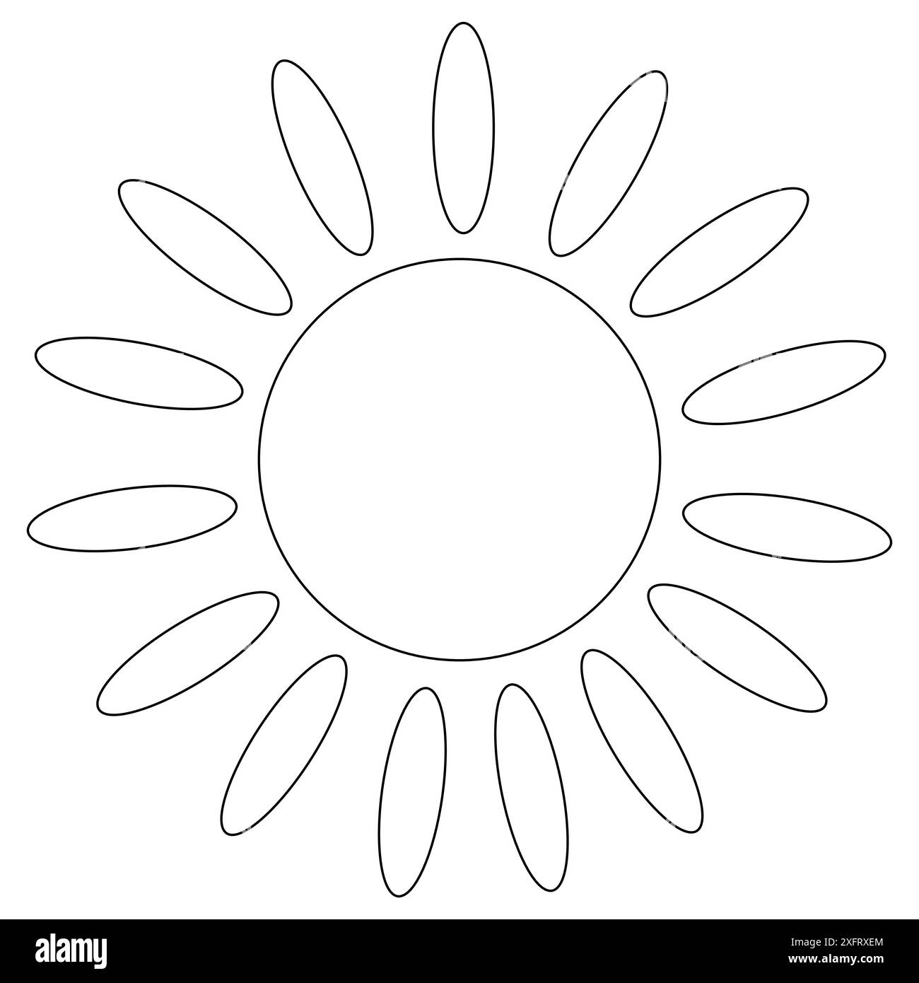 Page de coloriage ovale Banque d'images vectorielles - Alamy