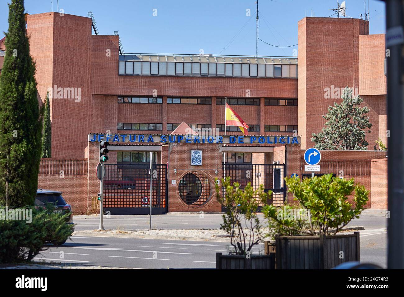 Facade of the Madrid Police Headquarters, on July 7, 2024, in Madrid ...