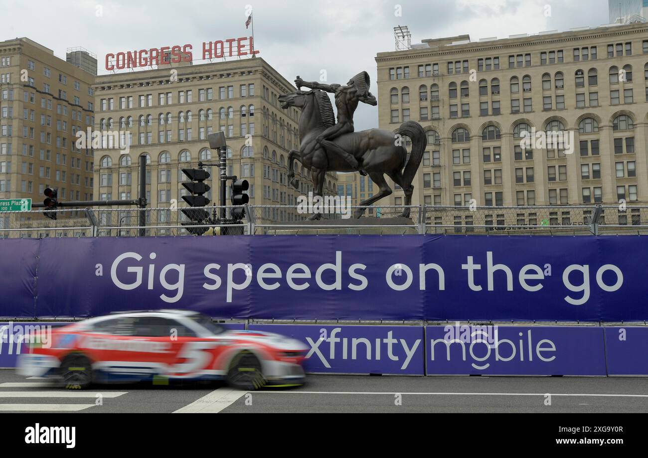 Chicago, États-Unis. 07 juillet 2024. Kyle Larson (5), pilote de la ...