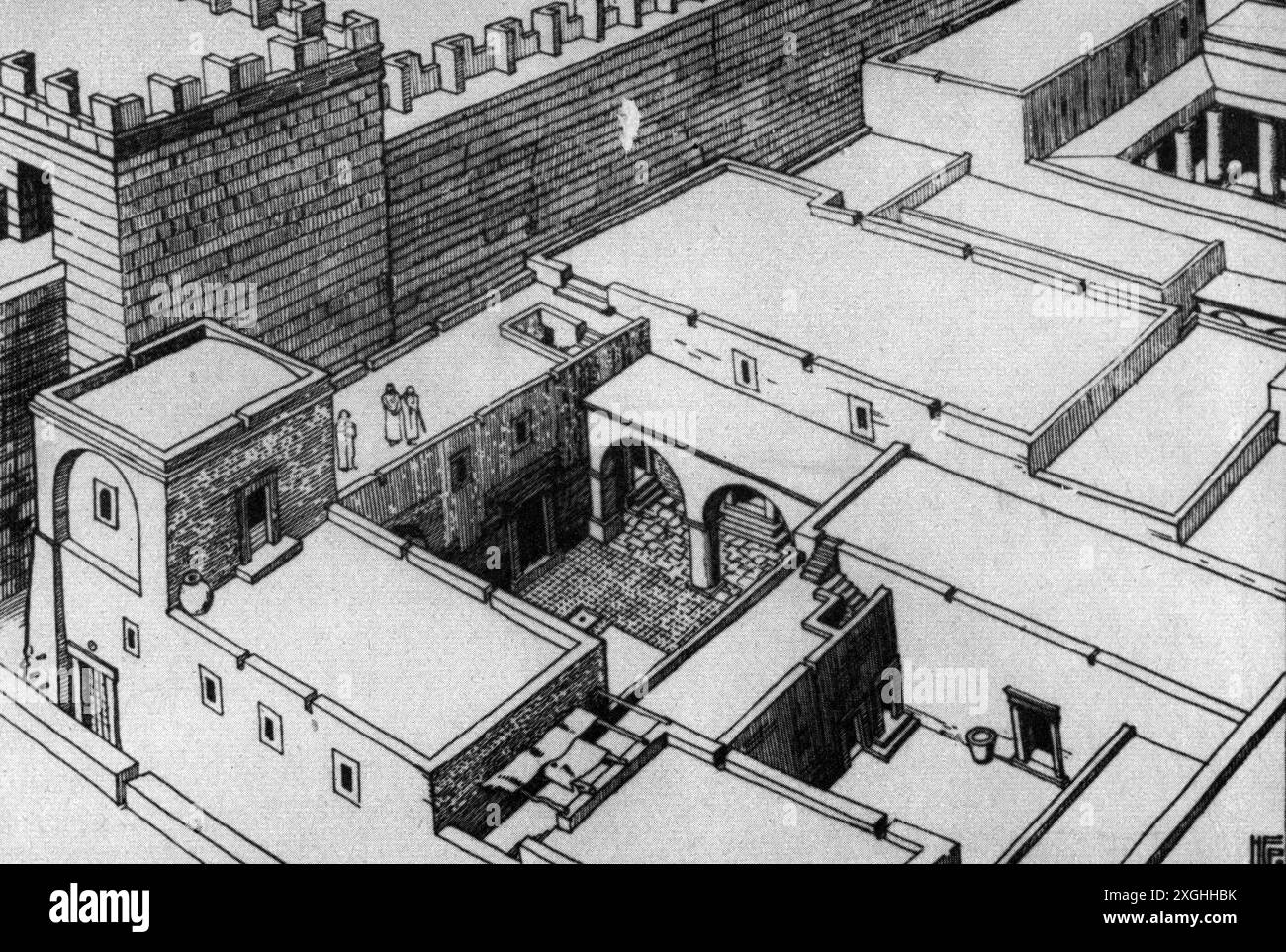 Anciennes fortifications romaines de la ville Banque de photographies ...