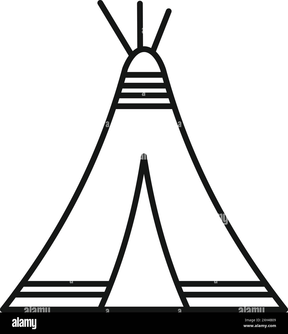 Tipi camping Banque d'images noir et blanc - Alamy