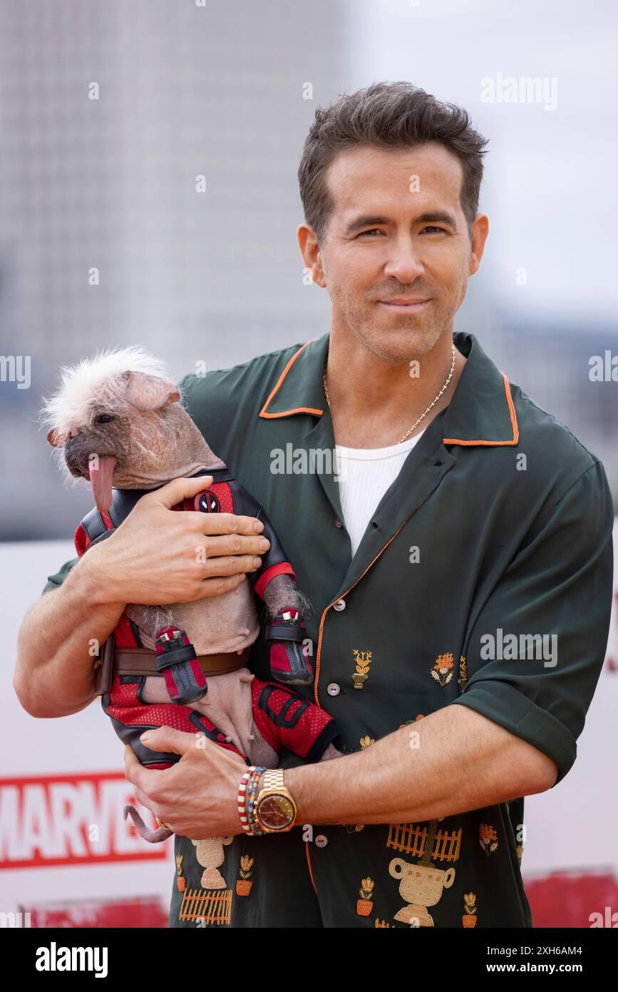 Ryan Reynolds and Peggy a.k.a. Dogpool the "UK's Ugliest Dog Winner ...