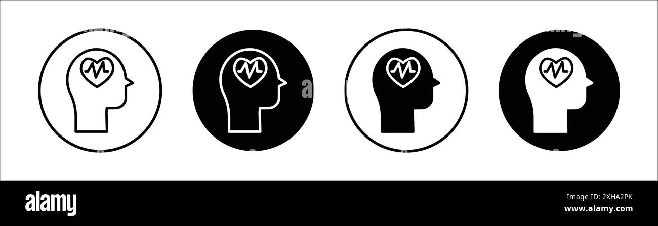 Icône de trouble mental symbole vectoriel ou collection d'ensemble de ...