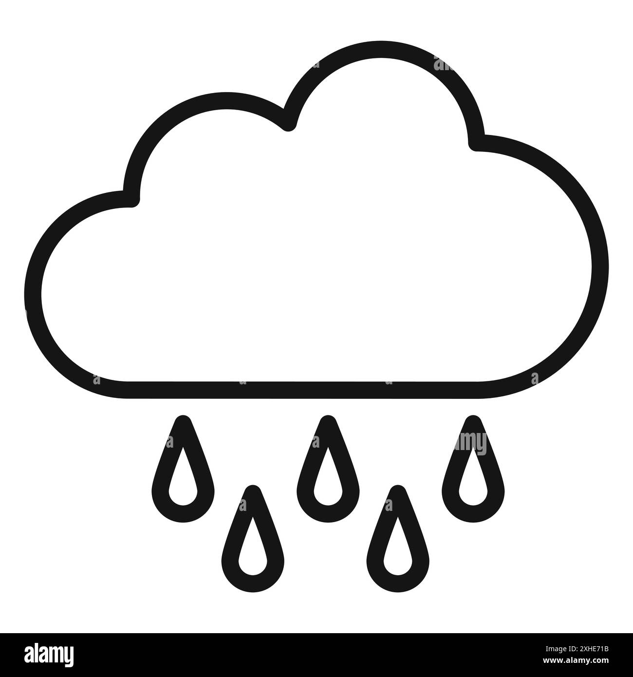 Icône de pluie et de nuage symbole vectoriel ou collection d'ensemble ...