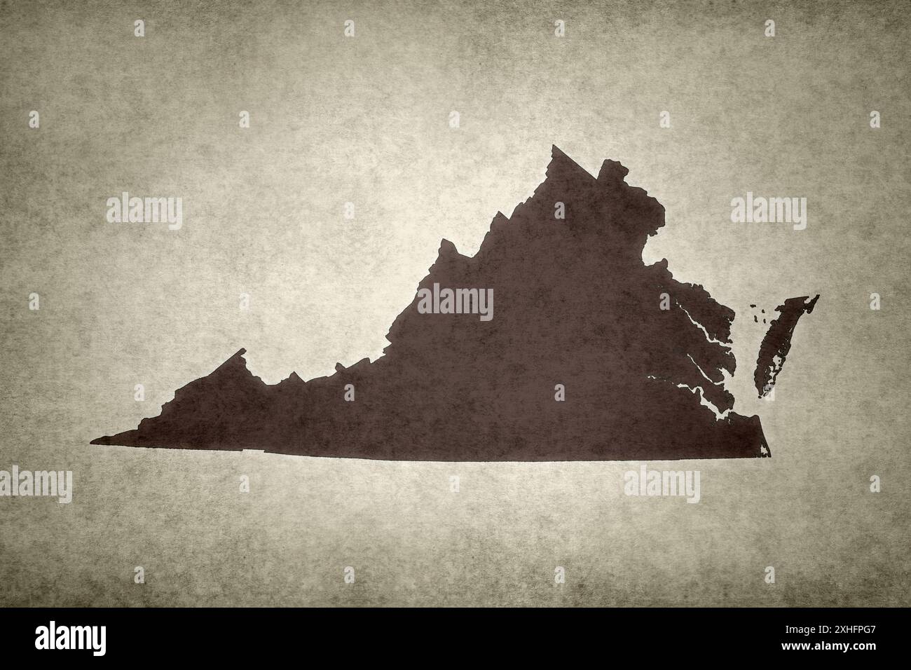 Carte de la virginie antique Banque de photographies et d’images à ...