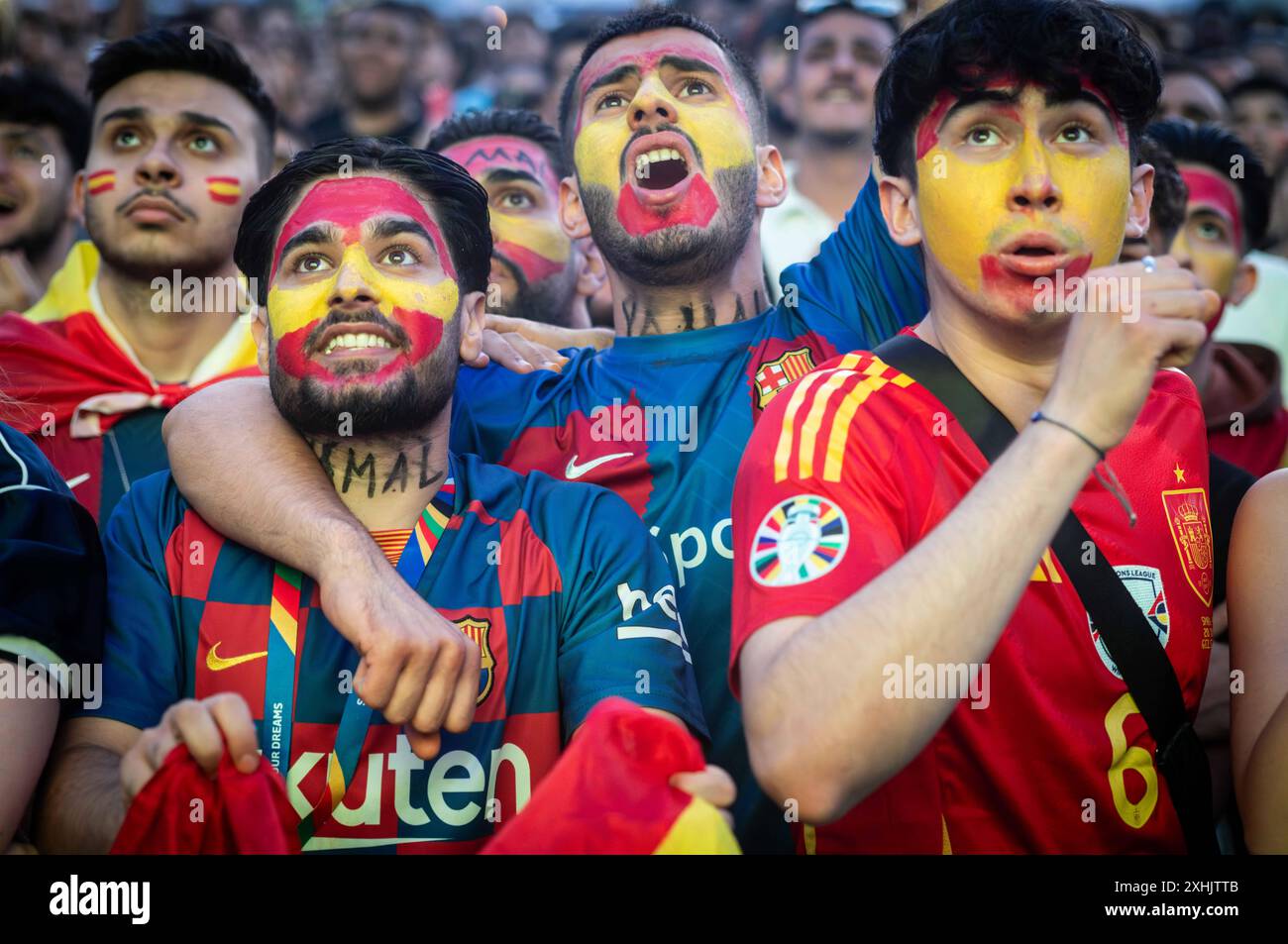 Fans espagnols à Stuttgart 20240714 UEFA EURO 2024 affichage public ...