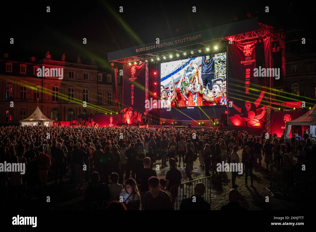 Fans espagnols à Stuttgart 20240714 UEFA EURO 2024 affichage public ...