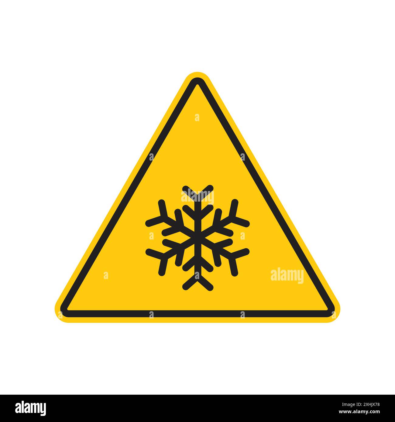 Panneau de signalisation de neige Banque d'images vectorielles - Alamy