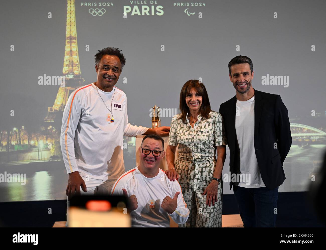 Paris, France. 14 juillet 2024. Le président du comité d'organisation des Jeux Olympiques et ...