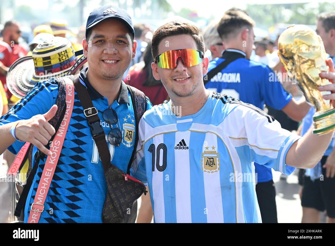 14 juillet 2024 : Miami Gardens, Floride, USA : fans de l'Argentine ...