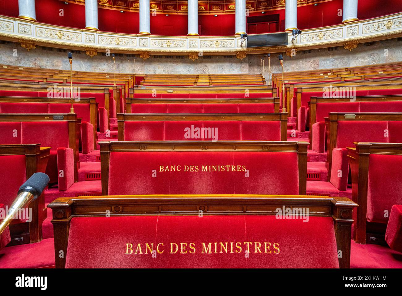 France, Paris, zone classée au patrimoine mondial de l'UNESCO, palais Bourbon, siège de l ...