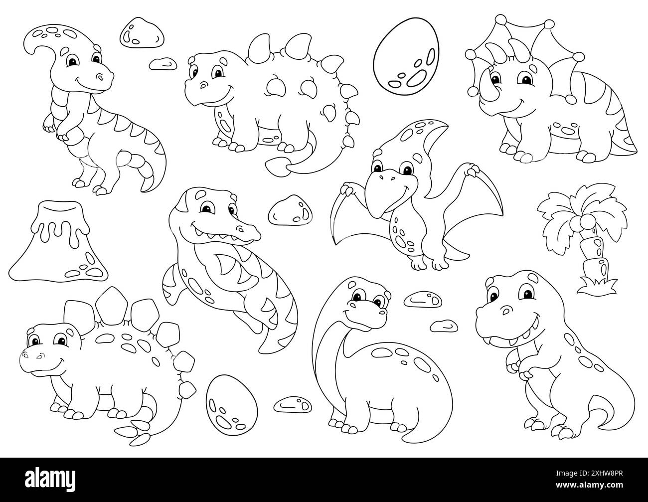 Coloriage Pour Les Enfants Timbre Numérique Personnage De Style