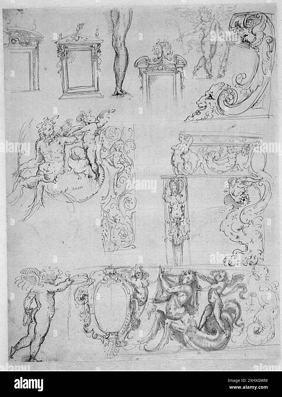 Dessins de frise Banque d'images noir et blanc - Alamy